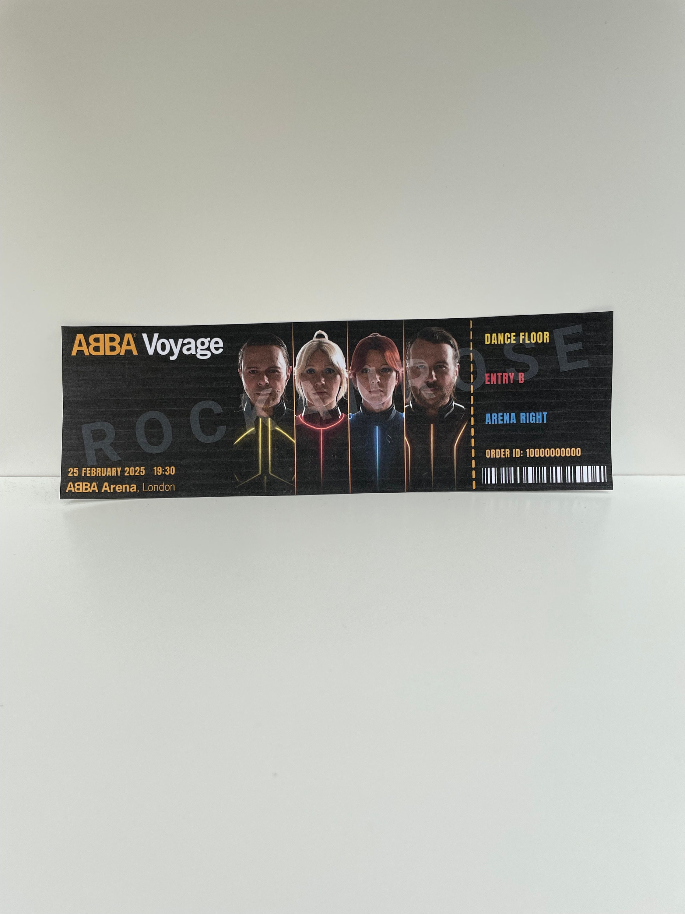 Abba Voyage - PDF Digital Download Custom Souvenir Theatre Tickets West ...