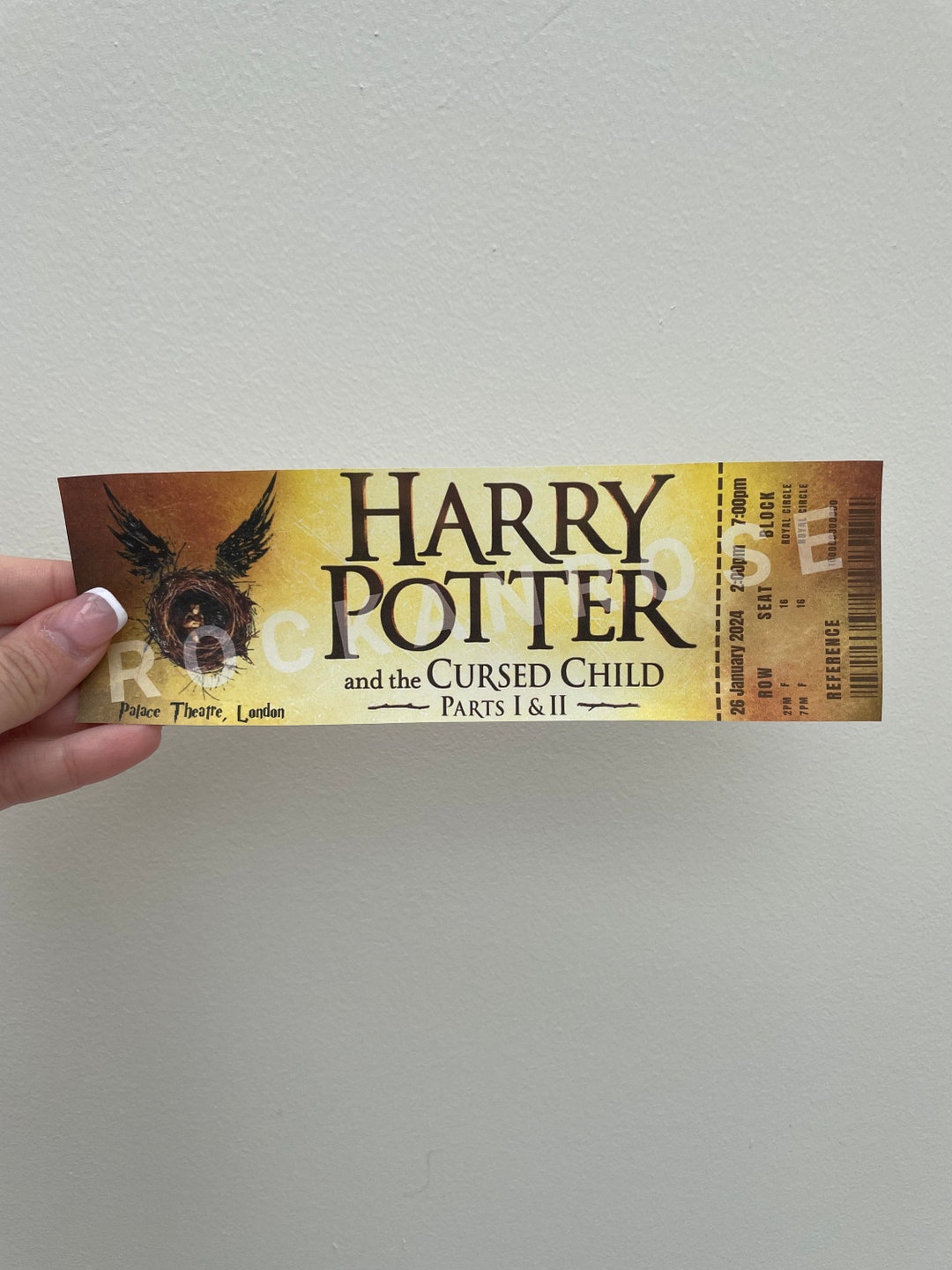 The Cursed Child - PDF Digital Download Custom Souvenir Theatre Tickets ...