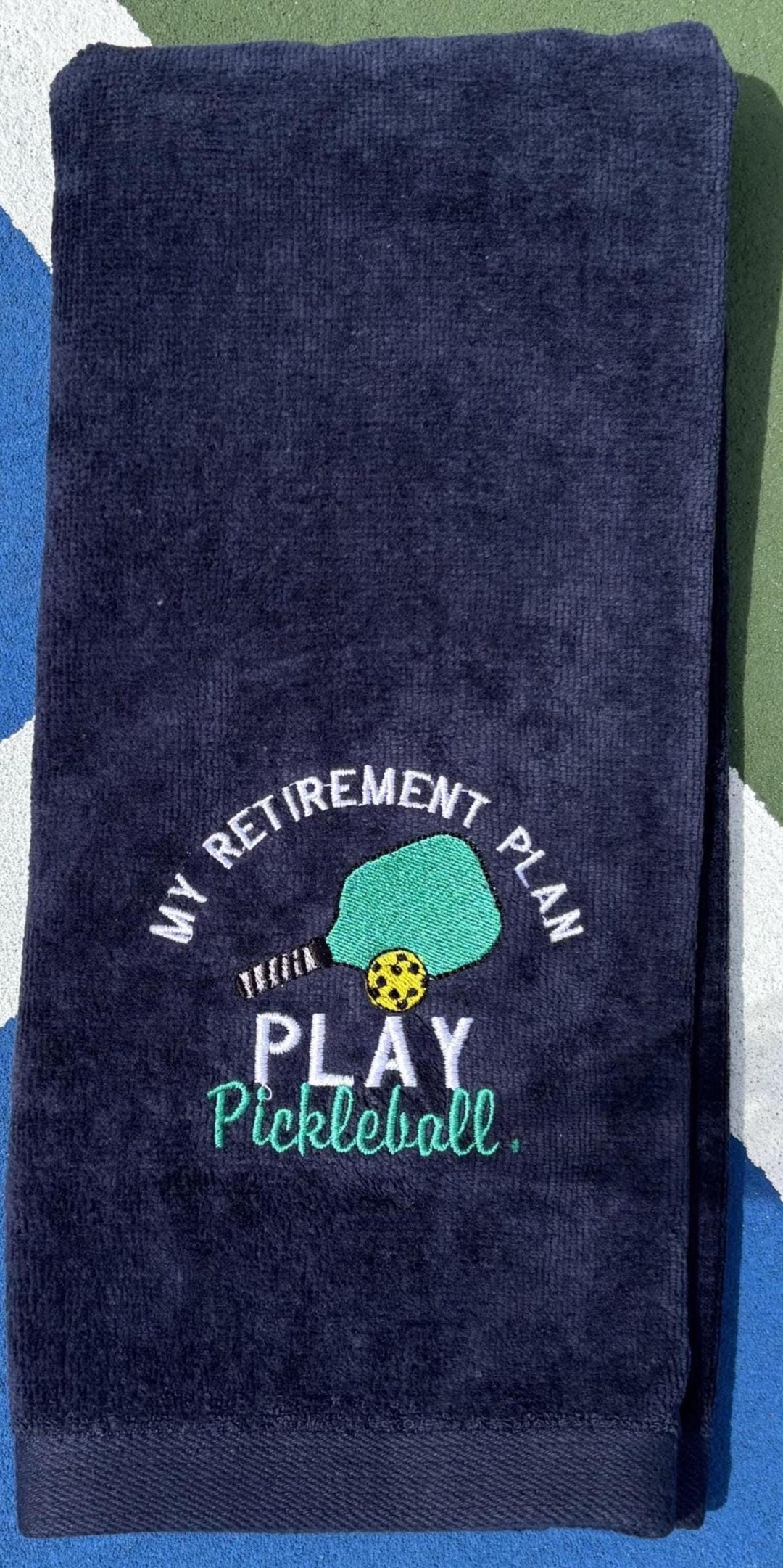 Personalized Pickleball Retirement Plan Embroidered Towel: Sports Lover ...