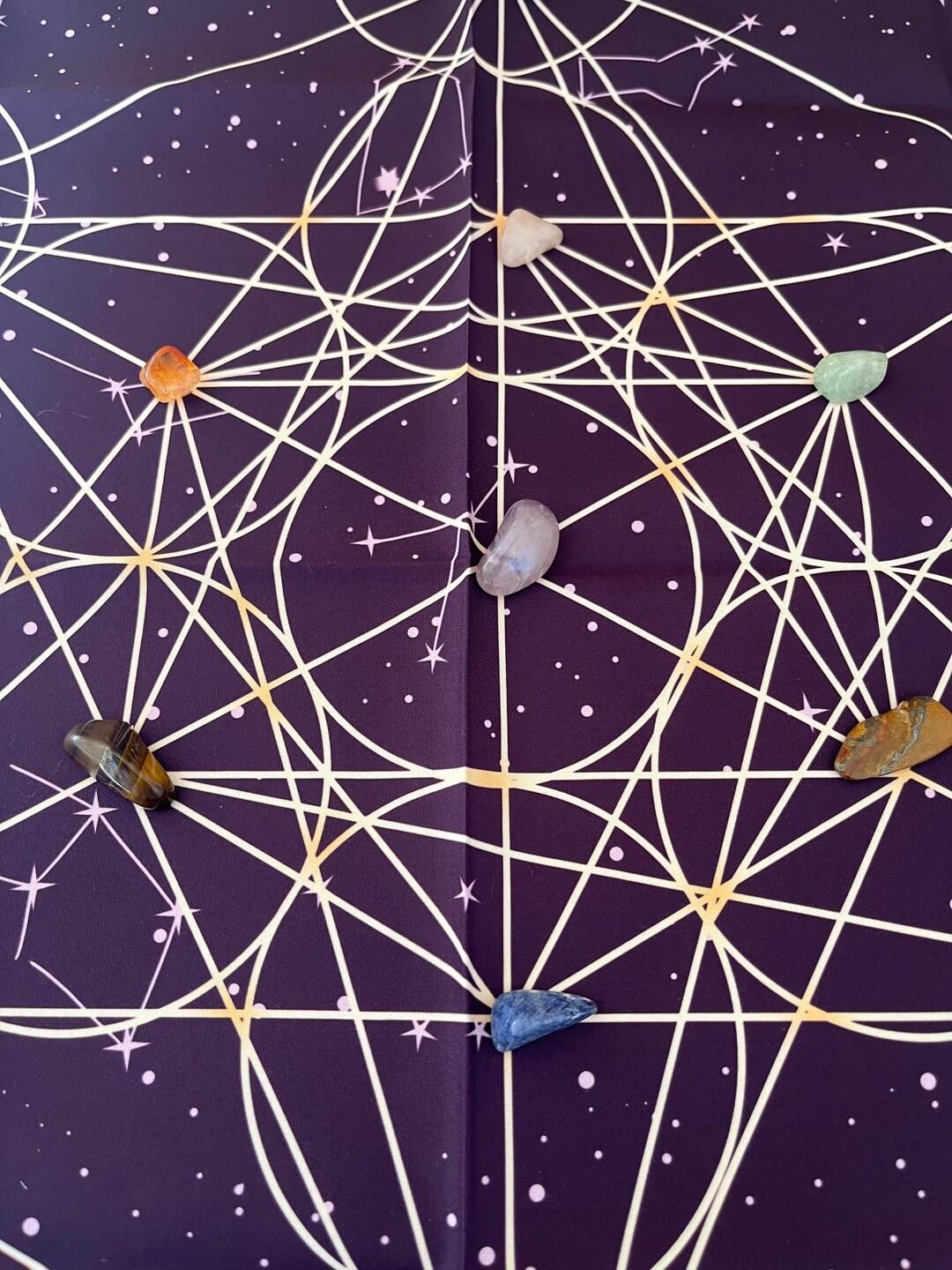 Fabric Metatron Grid With Crystals and Instructions - Etsy