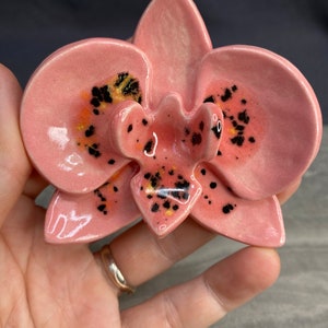 Handmade Ceramic Light Pink Orchid Magnet - Etsy