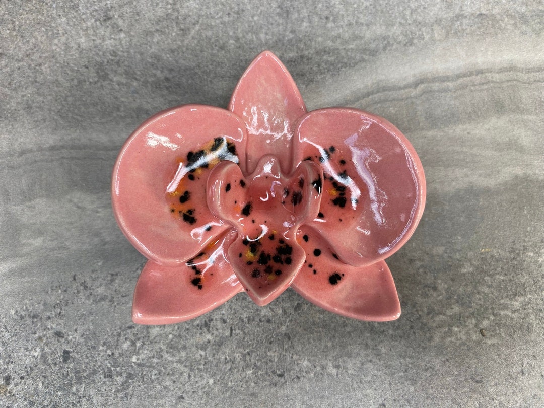 Handmade Ceramic Light Pink Orchid Magnet - Etsy