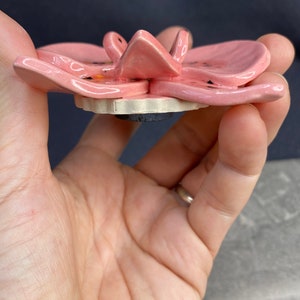 Handmade Ceramic Light Pink Orchid Magnet - Etsy