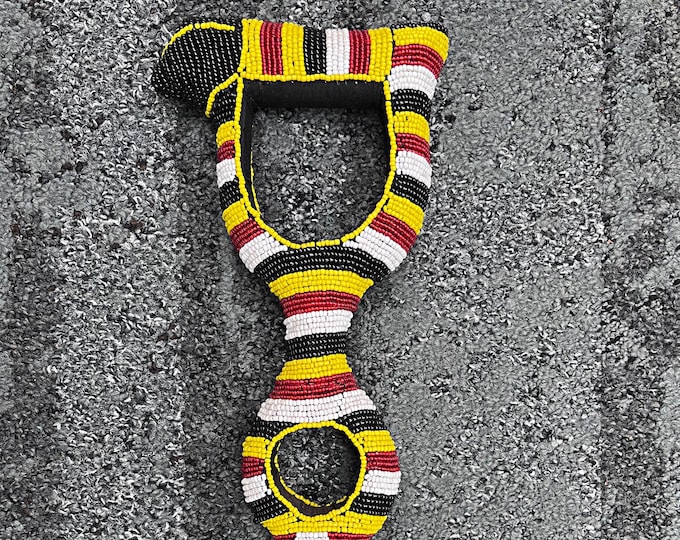 Bamileke Beaded African Walking Cane / African Walking Stick With Beads ...