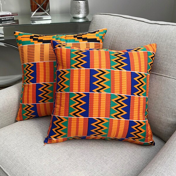 African Print Pillow - Etsy