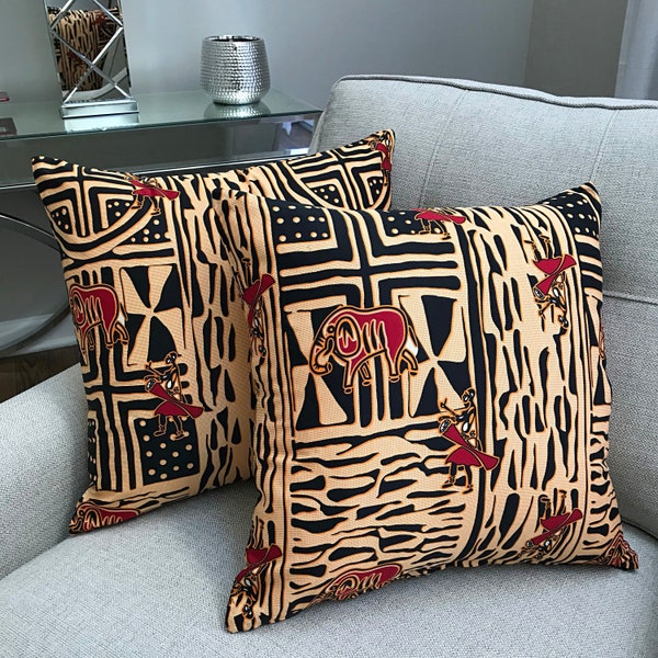 African Print Pillow - Etsy