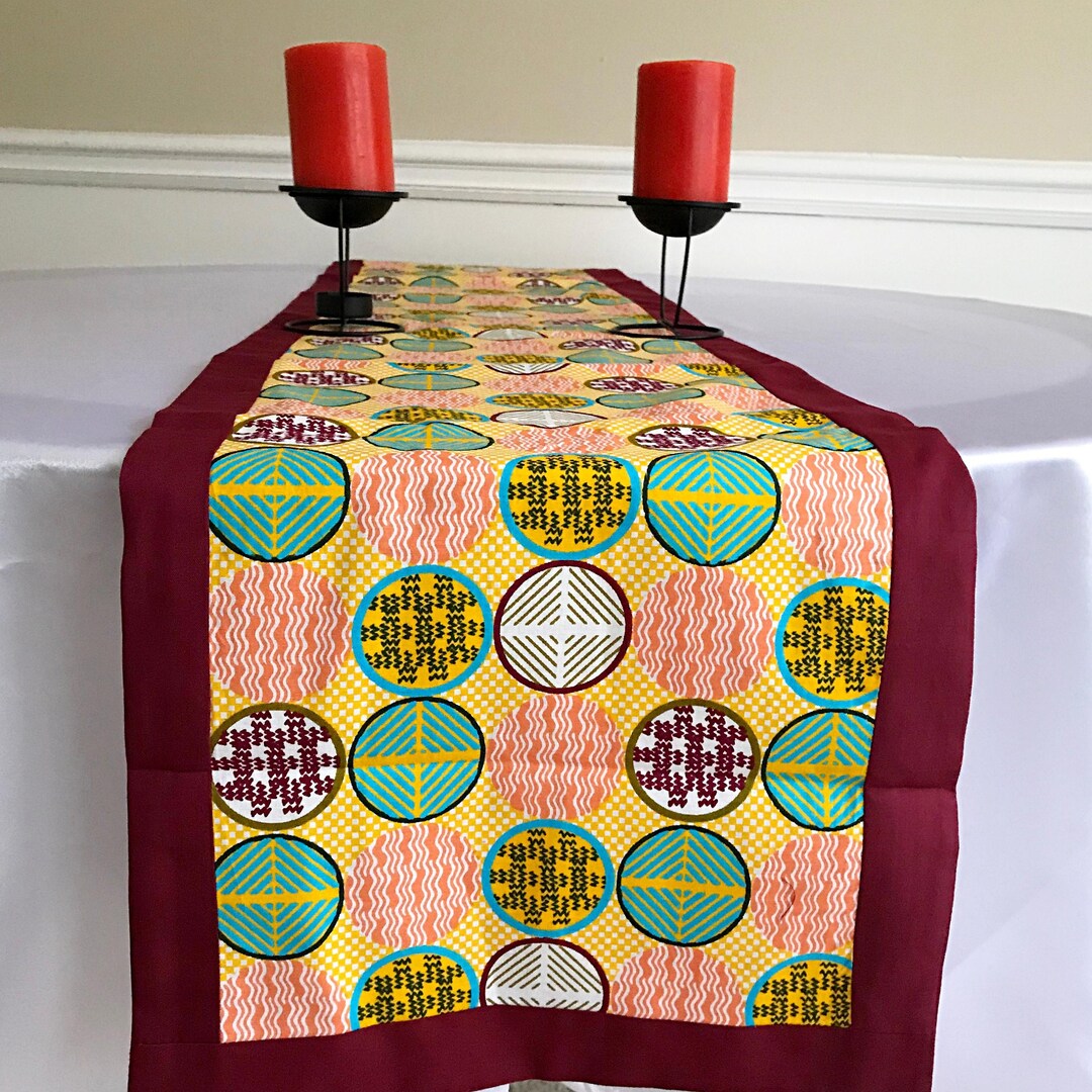 African Print Table Runner, African Print Tablecloth, Hostess Gift ...