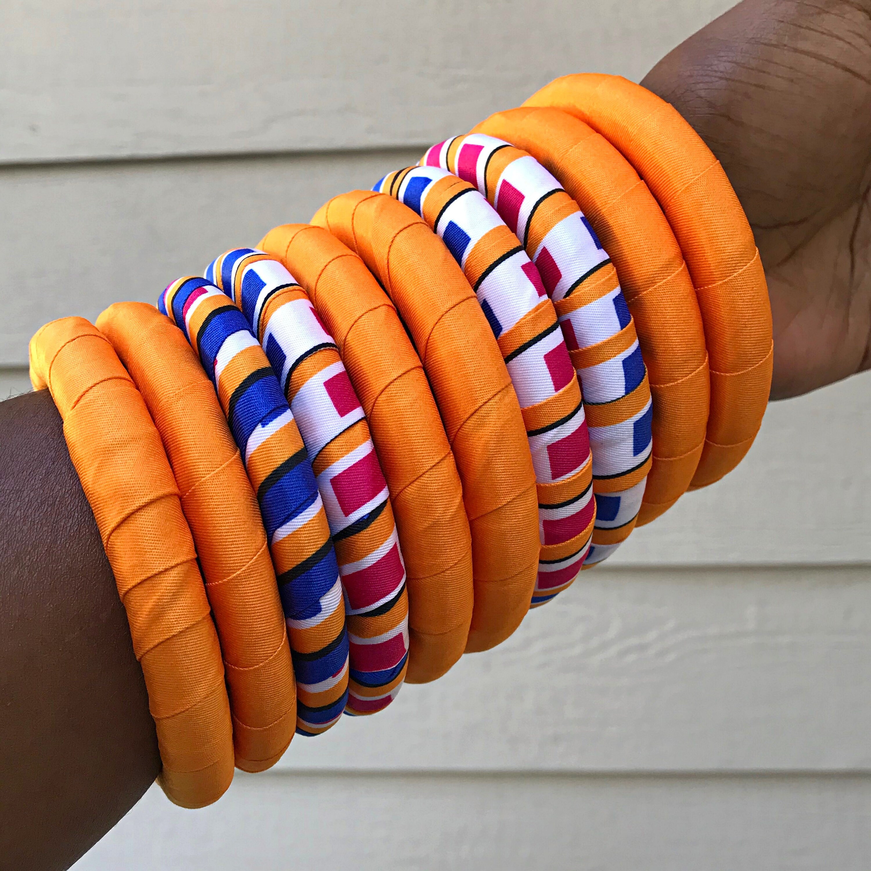 SET DE 6 pulseras de brazaletes con estampado africano /ankara | Etsy