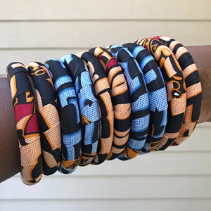 African Print Bangle Bracelets /ankara Bangles / Ankara - Etsy