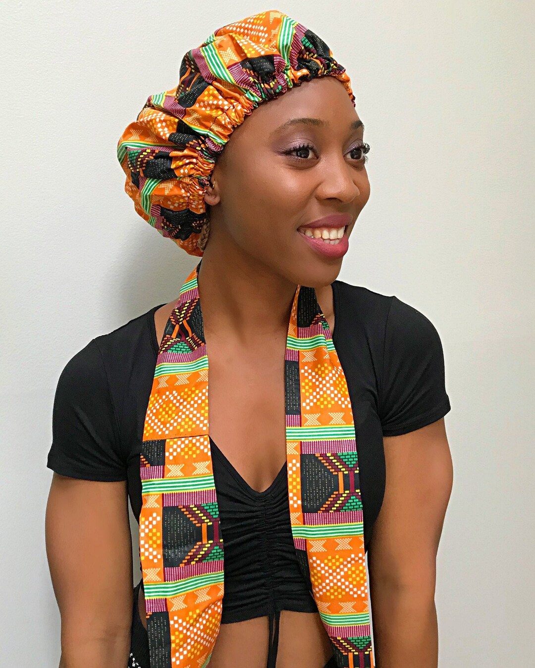 African Print Bonnet Headwrap / Turban, African Print Headwrap, Headtie - Etsy
