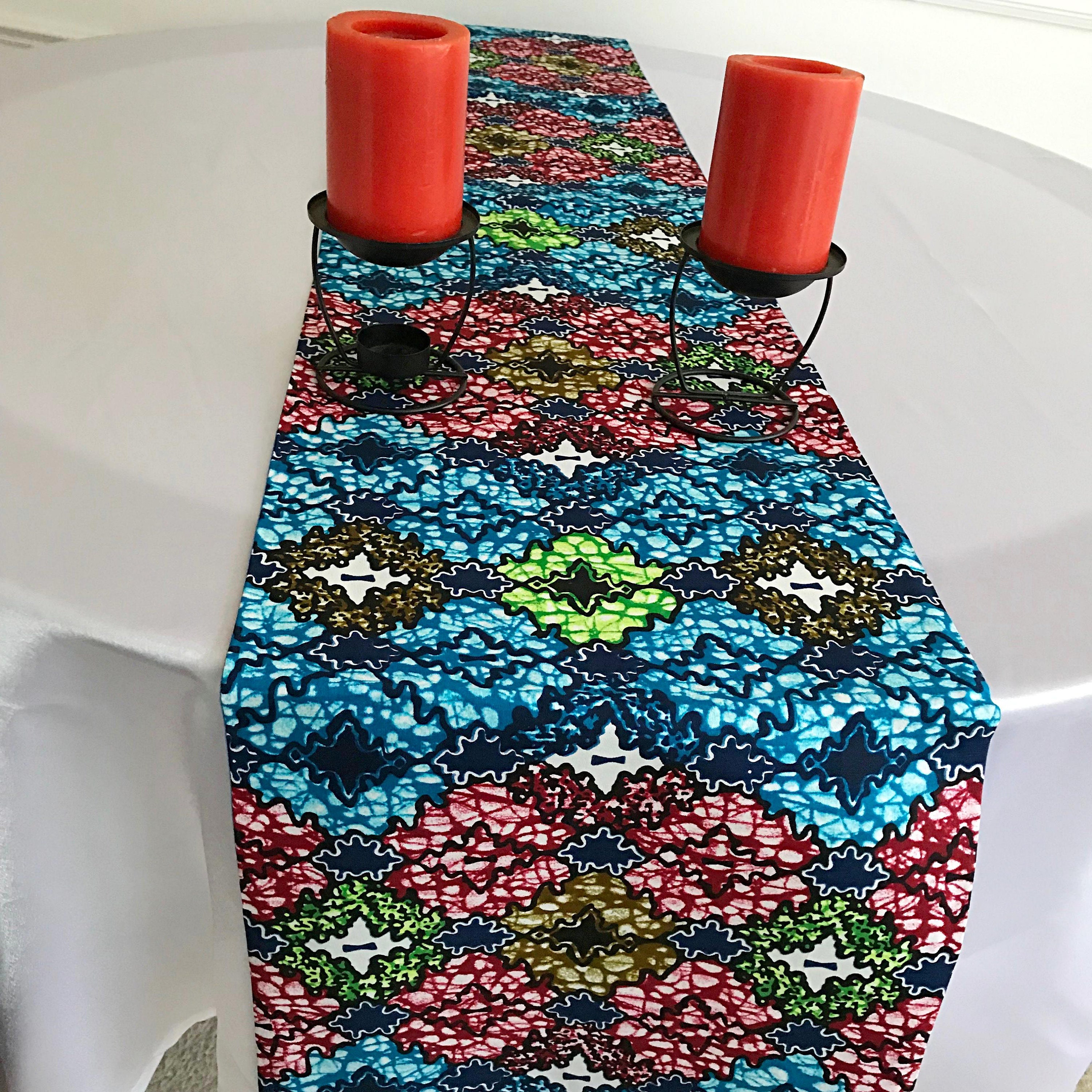 African Print Table Runner African Print Tablecloth Hostess - Etsy