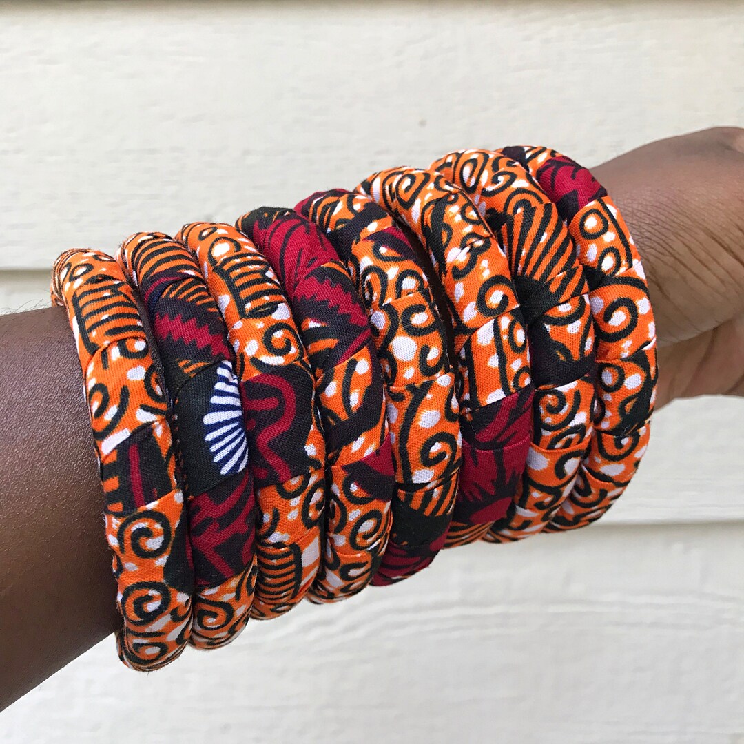 Carol African Print Bangle Bracelets /ankara Bangles / Ankara Bracelets / African Print Jewelry ...