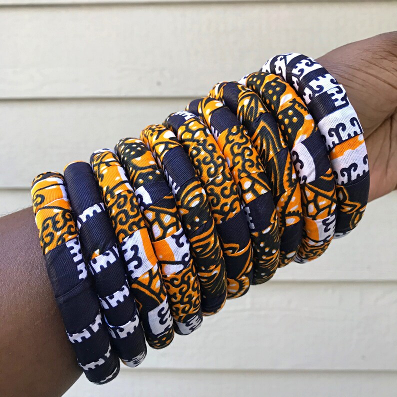 African Print Bangle Bracelets /ankara Bangles / Ankara - Etsy