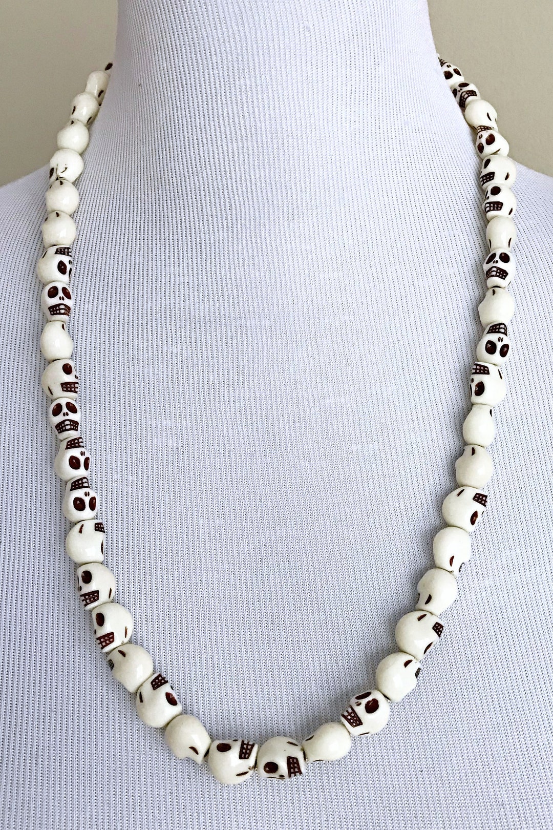 Skull Head Necklace for Men / Off-white Skull Necklaces / - Etsy