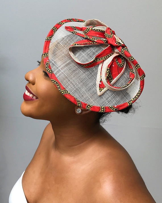 African Print Fascinator / African Headwear / Ankara - Etsy