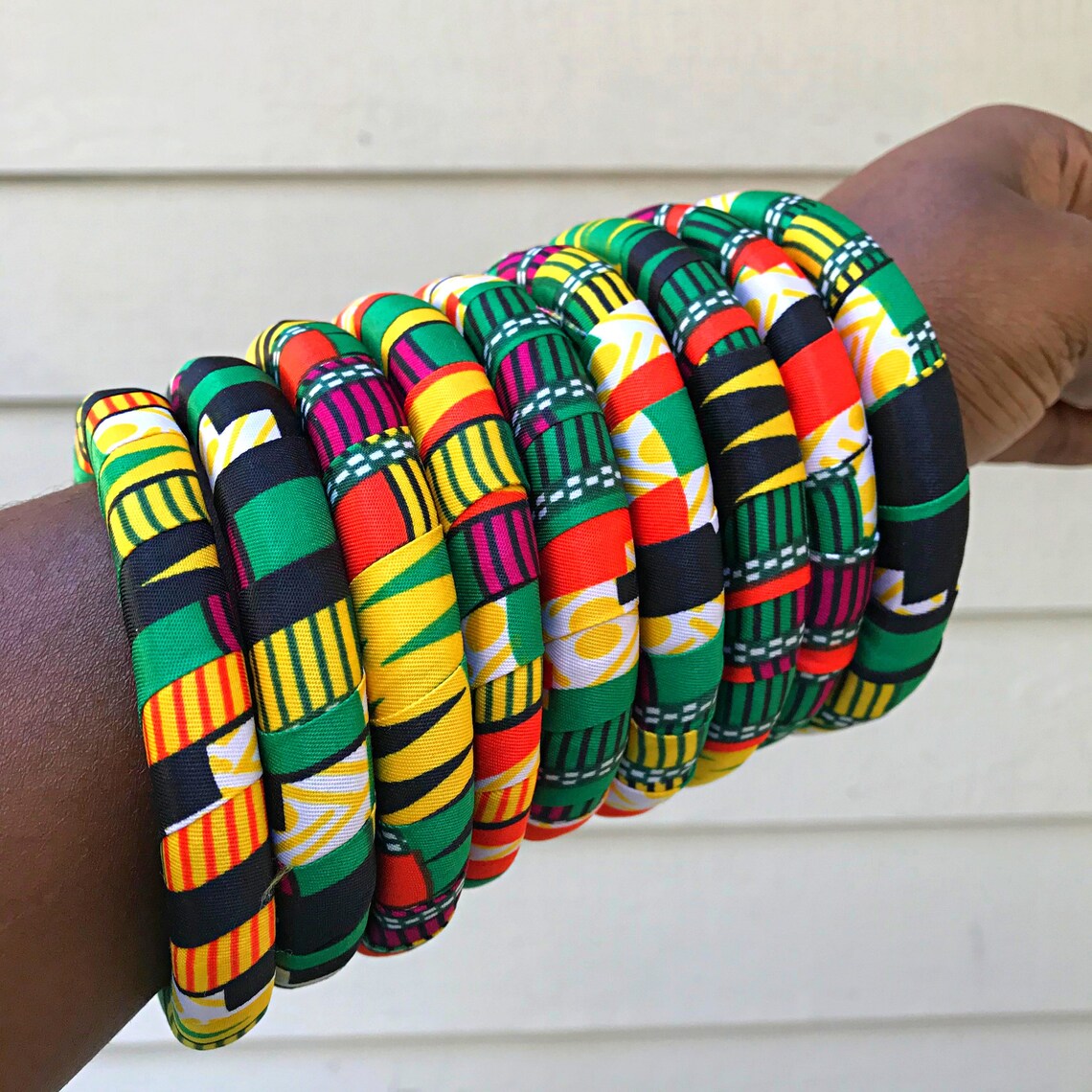 African Print Bangle Bracelets /ankara Bangles / Ankara - Etsy