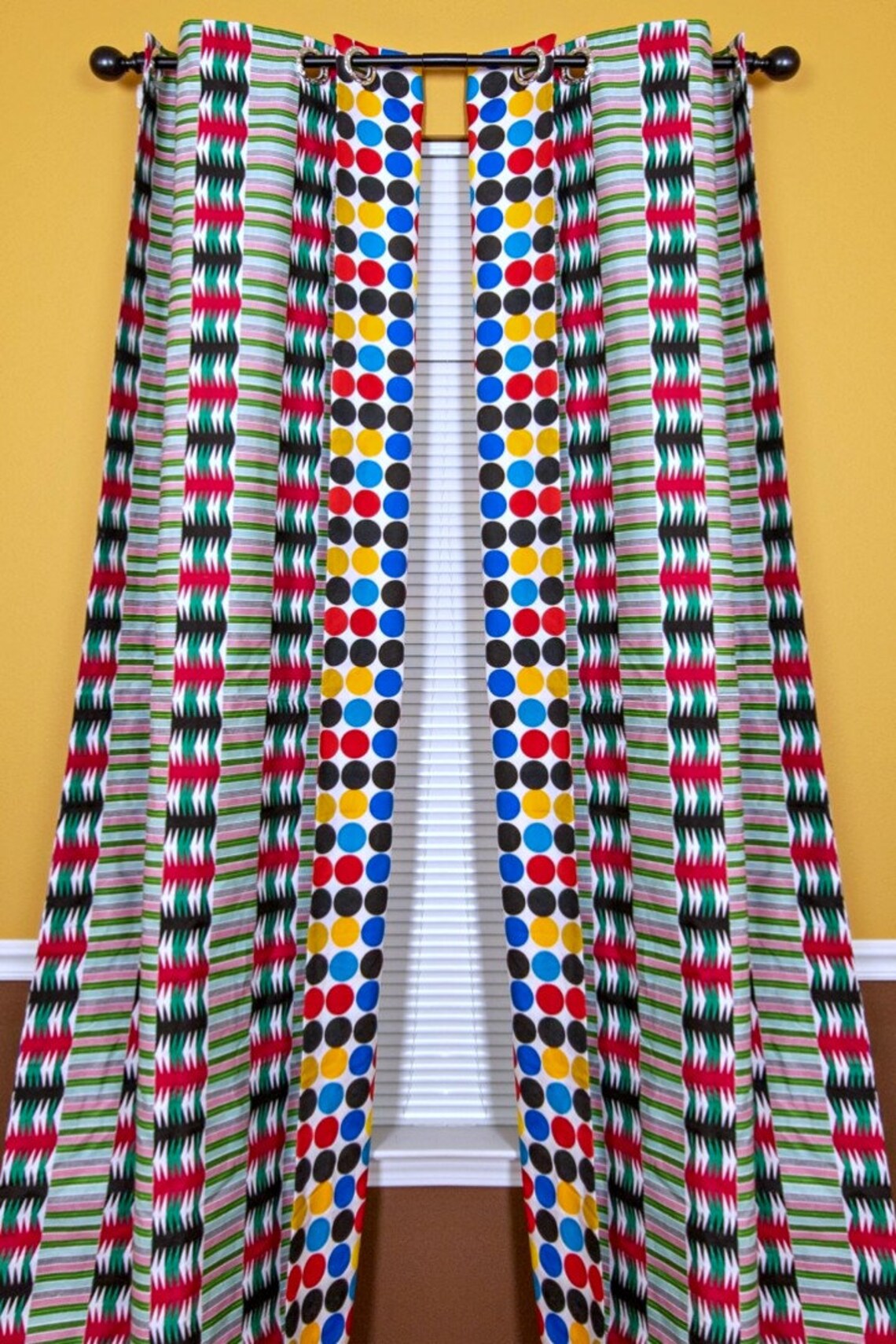 African Curtains /african Print Double Sided Reversible - Etsy