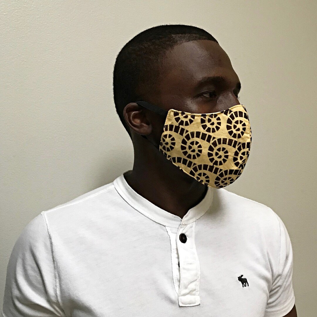 Cotton African Print Face Masks With Filter Pockets / Washable - Etsy