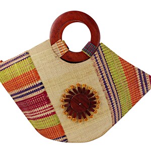 African Hand Woven Straw Fibers Basket Handbag / African Bag | Etsy