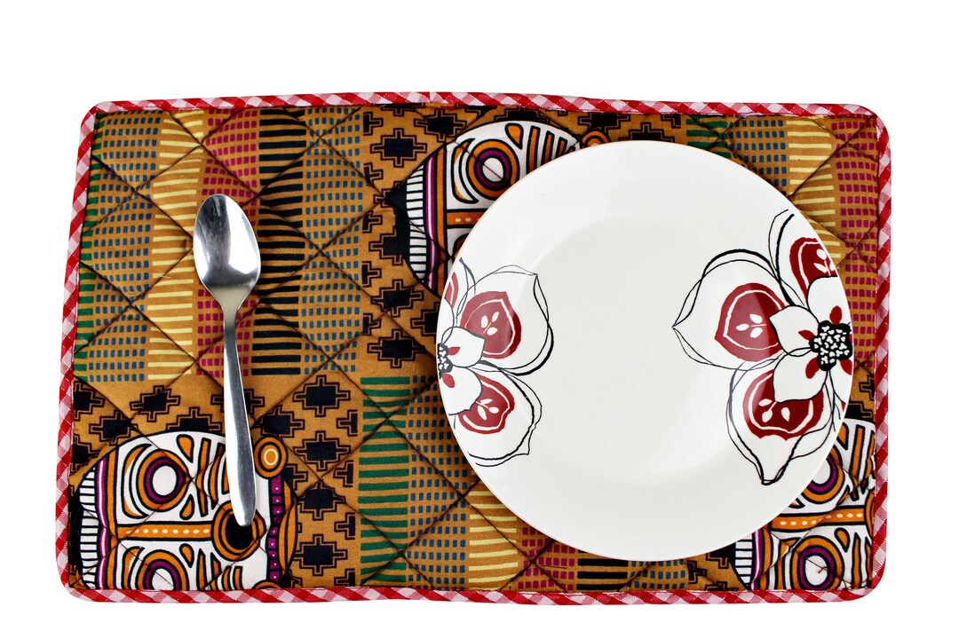 African Print REVERSIBLE Placemats / African Print DOUBLE SIDED Table ...