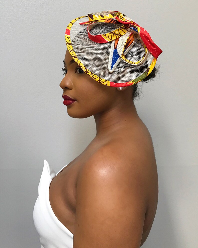 African Print Fascinator / African Headwear / Ankara | Etsy