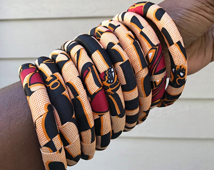 African Print Bangle Bracelets /ankara Bangles / Ankara Bracelets ...