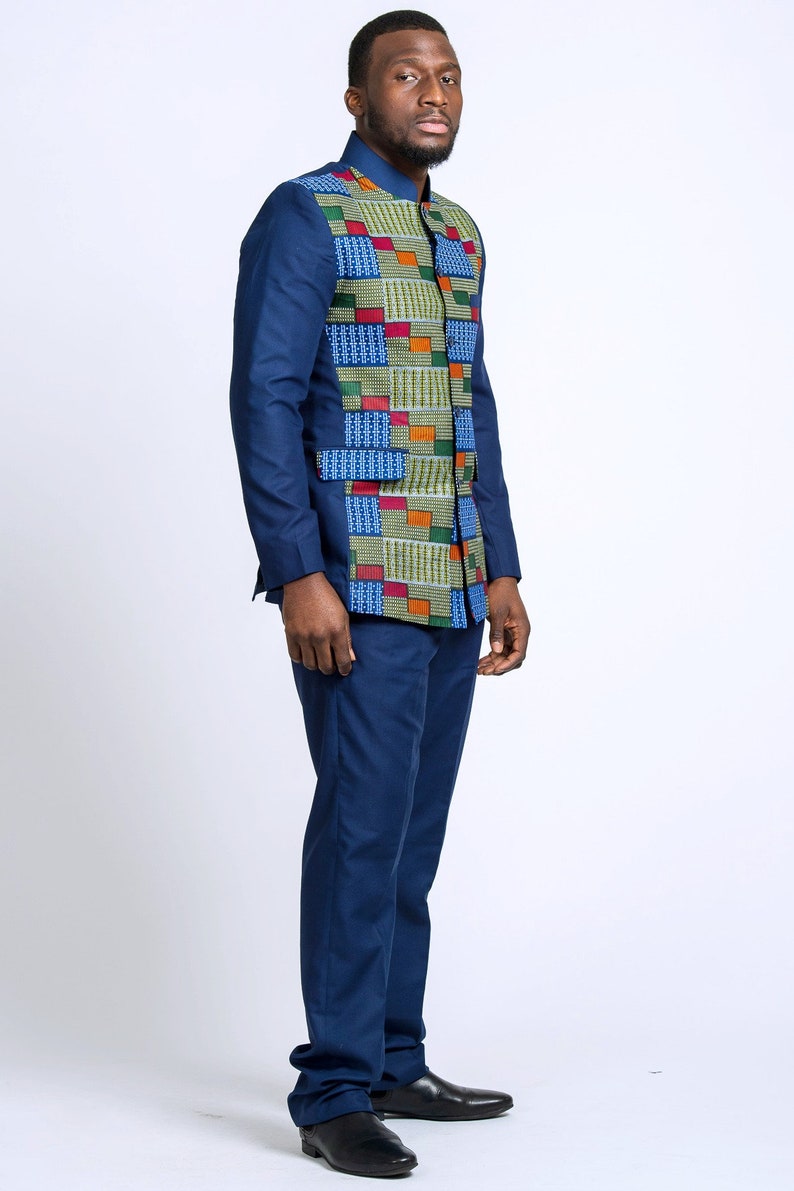 BLAZERPANT African Print Blazer for Men/ Kente Suit Vest/ - Etsy UK