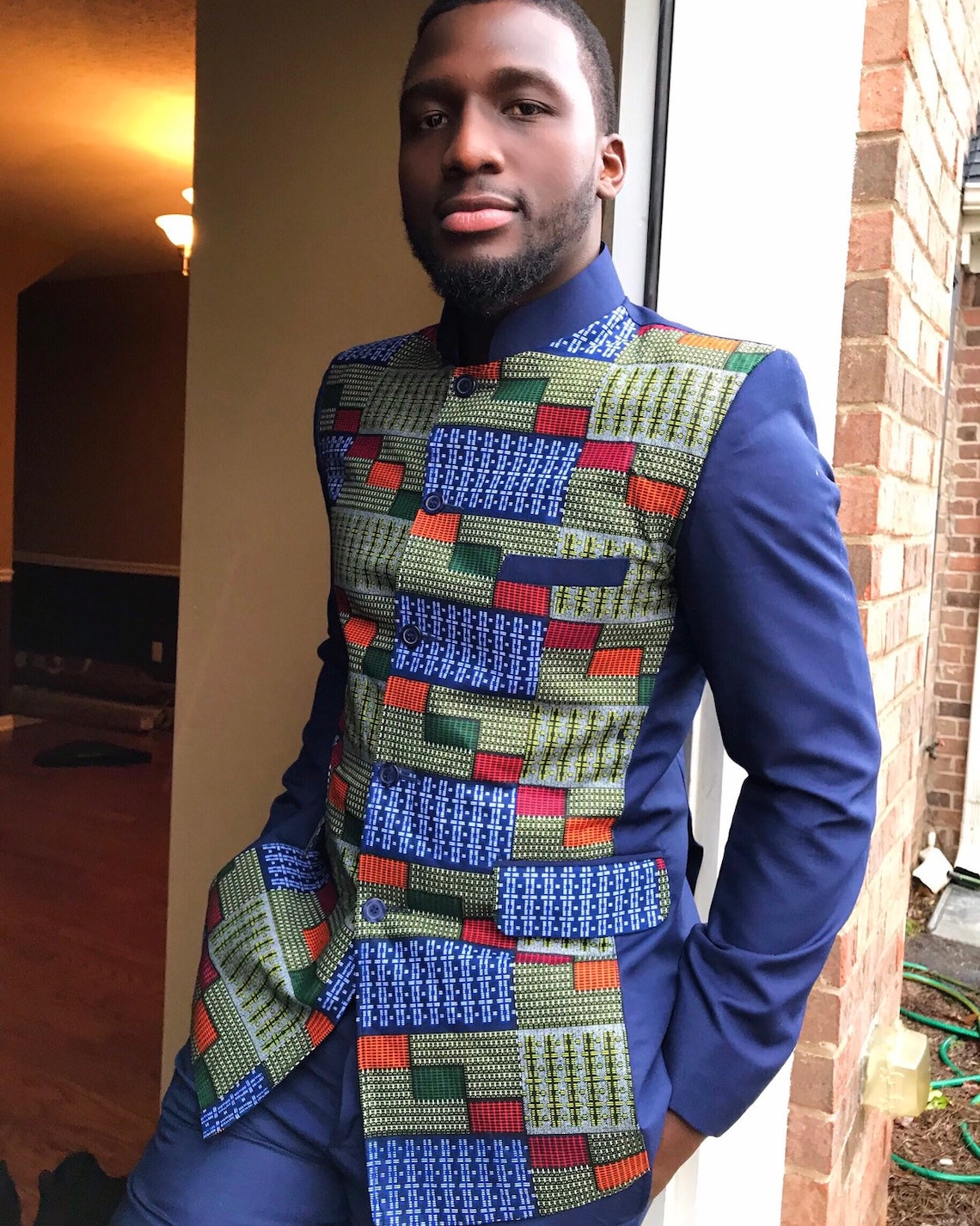 BLAZERPANT African Print Blazer for Men/ Kente Suit Vest/ | Etsy UK