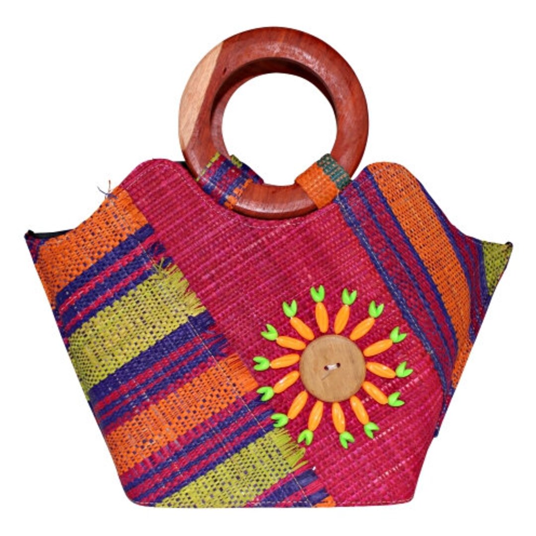 African Hand Woven Straw Fibers Basket Handbag / African Bag - Etsy