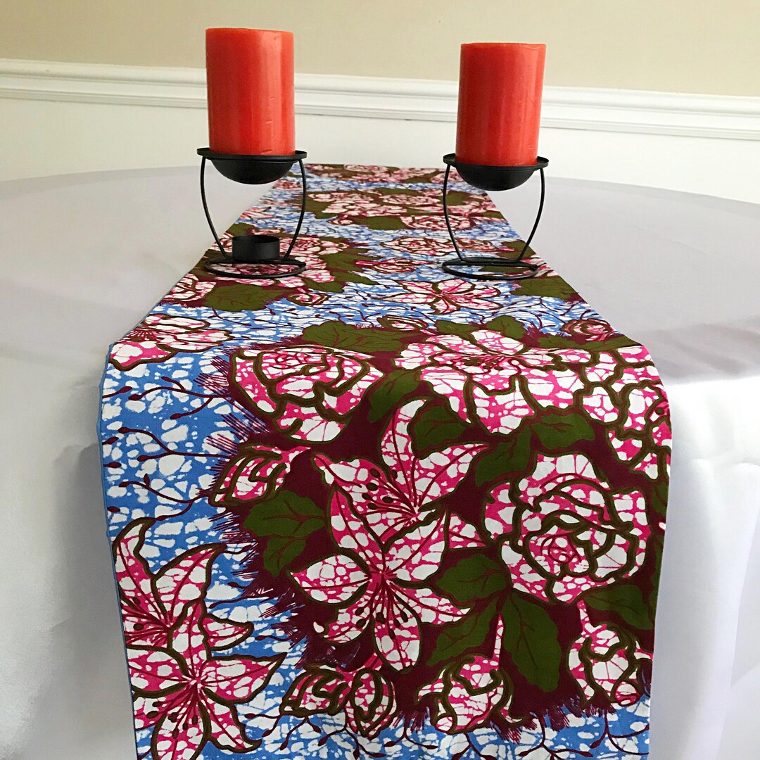 African Print Table Runner, African Print Tablecloth, Hostess Gift ...