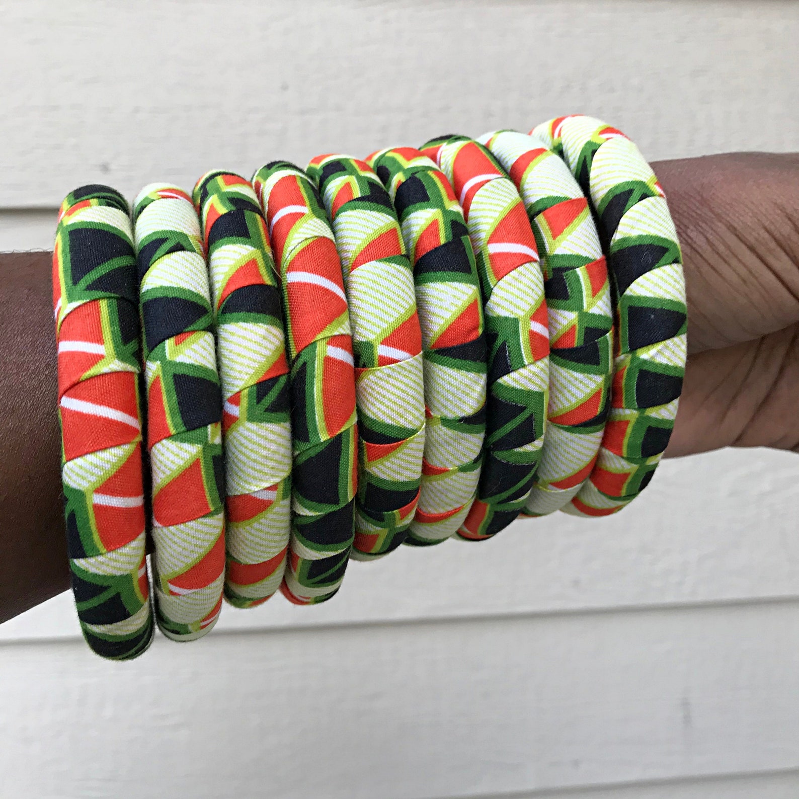 African Print Bangle Bracelets / Ankara Bangle Bracelets / - Etsy