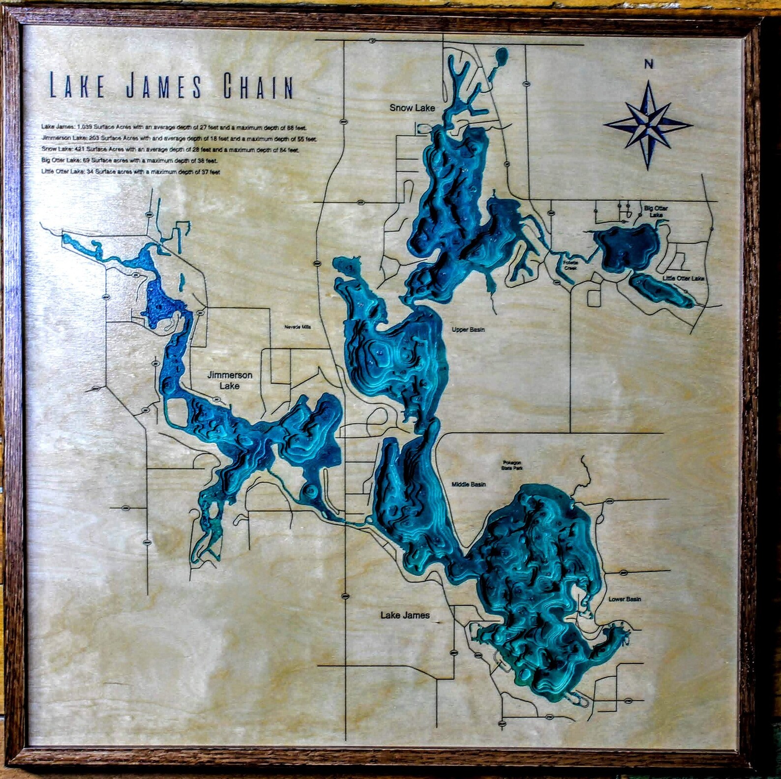 Chain O' Lakes State Park Noble County IN Custom Lake - Etsy