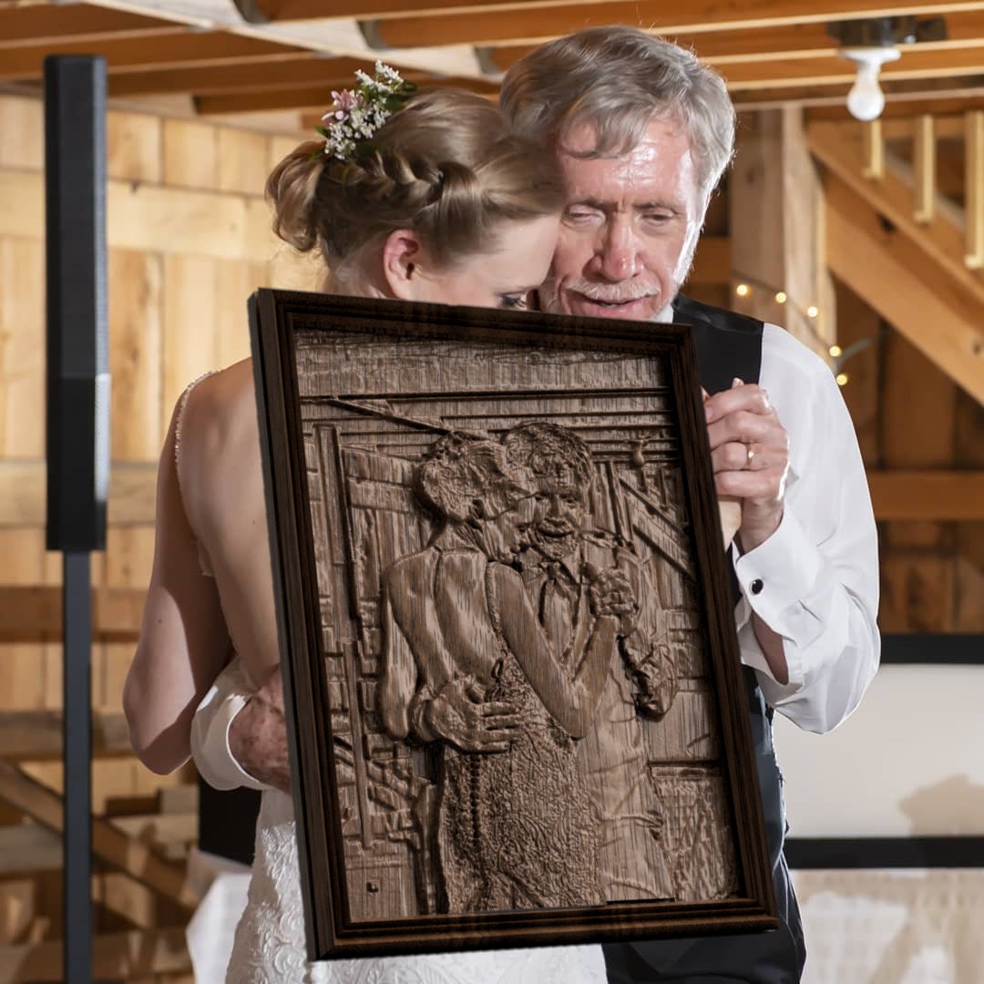 Custom 3D Portrait Photo Carving Engraving, Wood Relief Carving ...