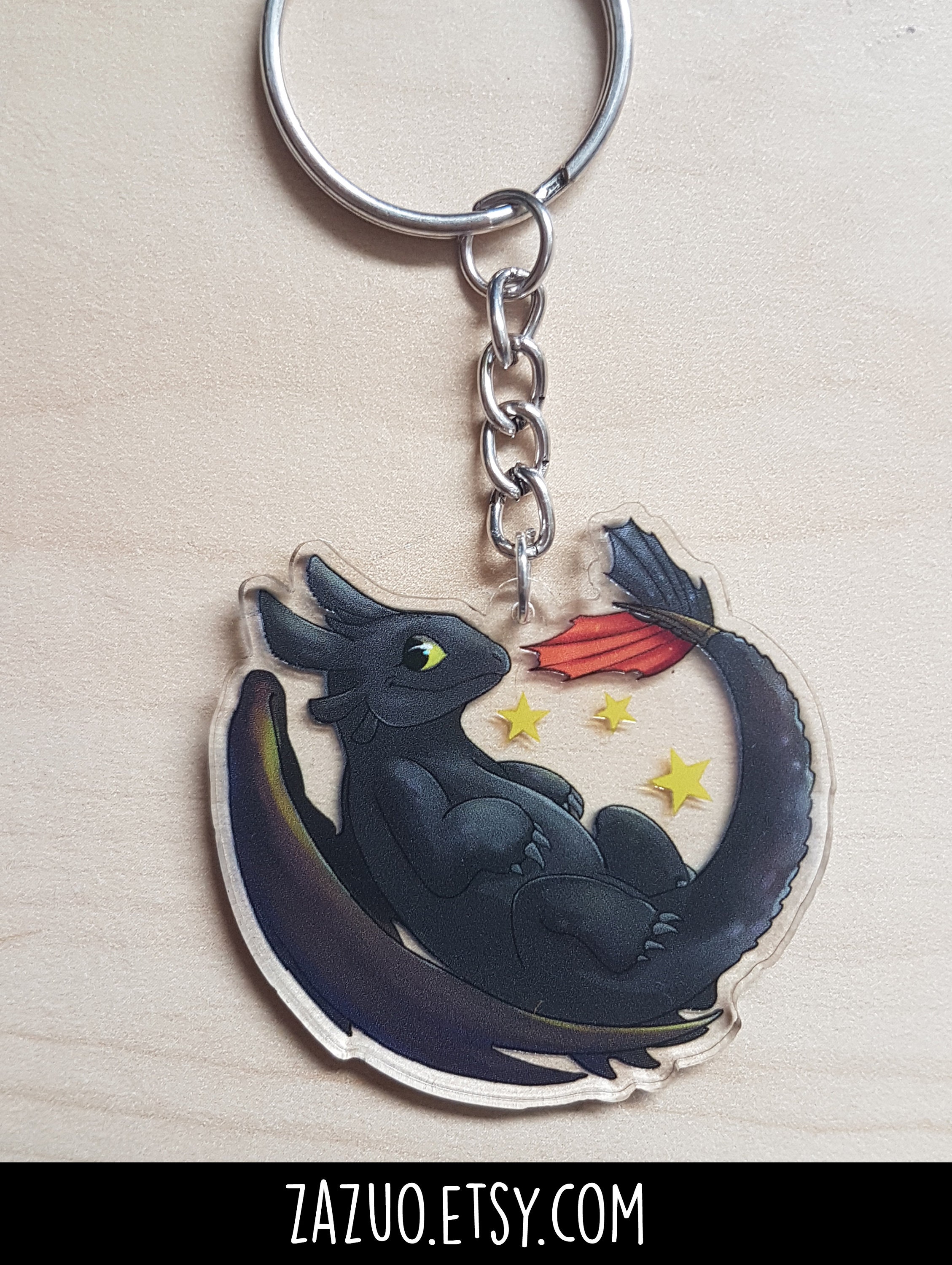 HTTYD Toothless 2 Acrylic Clear Charm Double Sided - Etsy UK