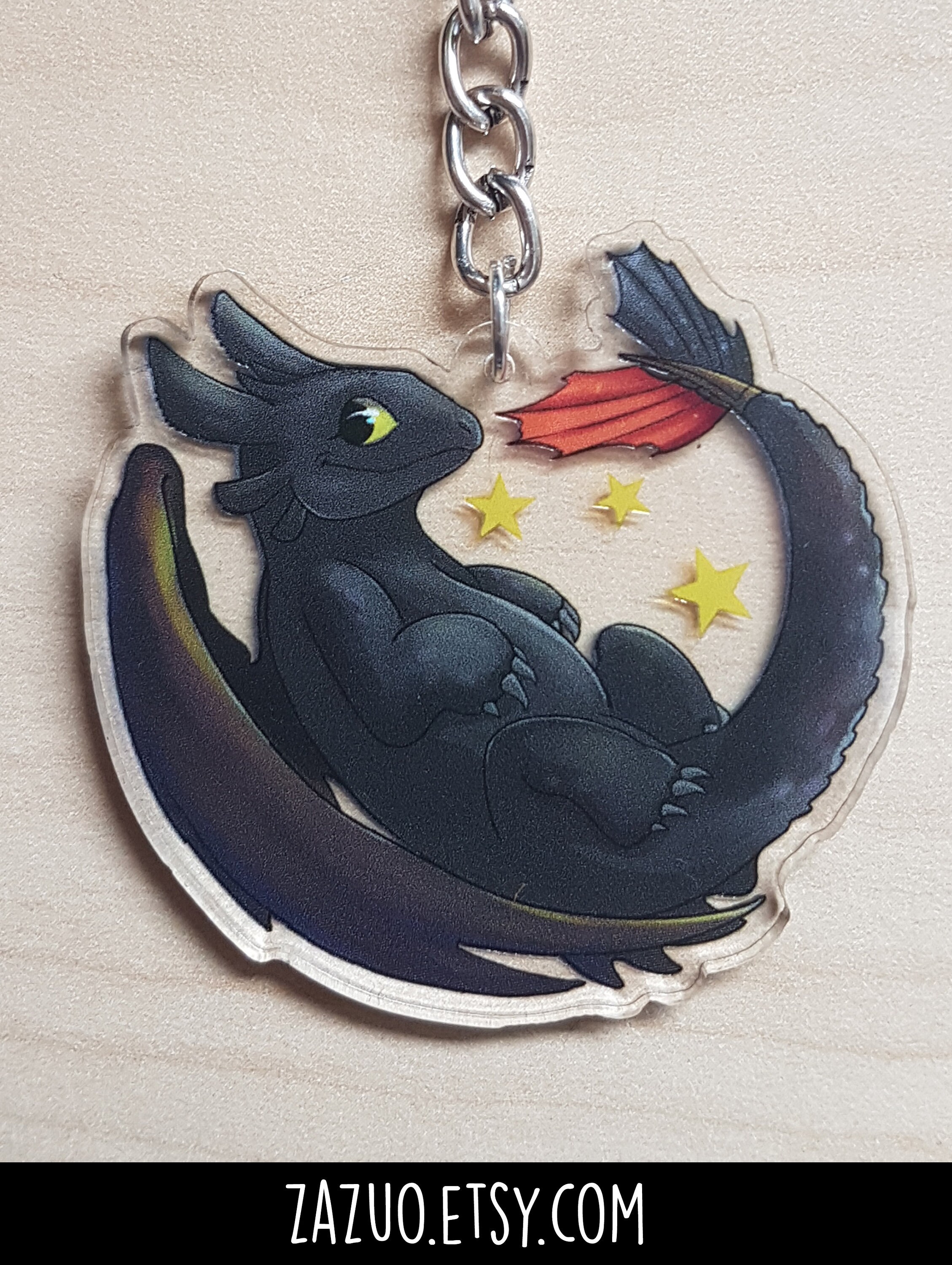 HTTYD Toothless 2 Acrylic Clear Charm Double Sided - Etsy UK