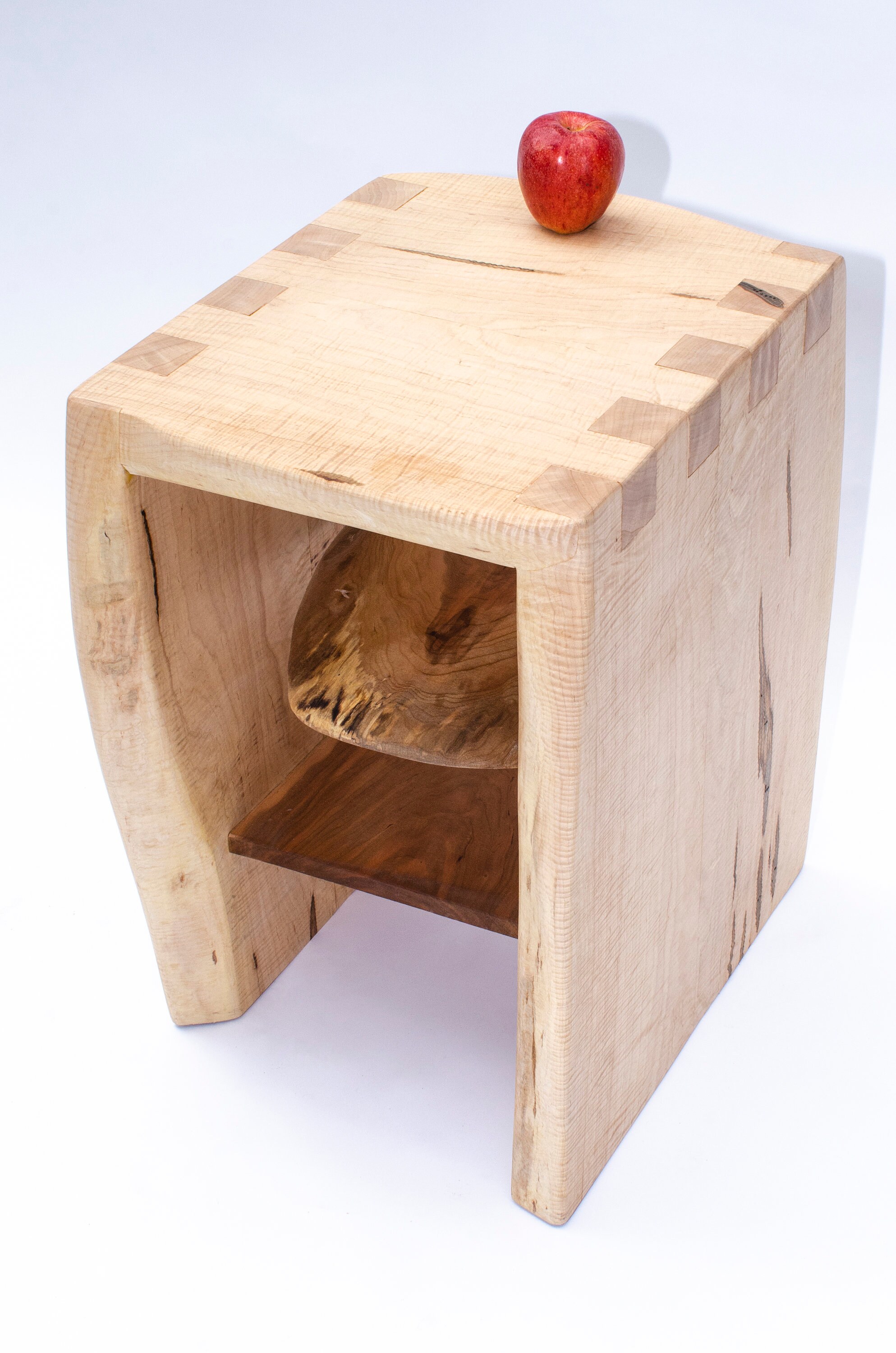 Maple Side Table Live-edge Finger Joint - Etsy.de