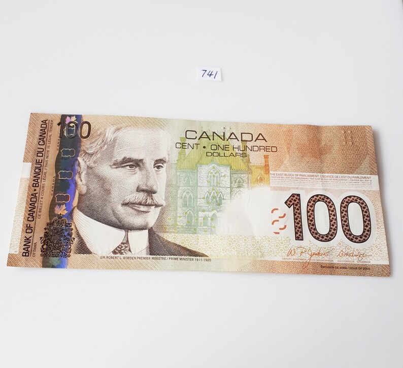 Genuine 100 Dollars Canadian Banknote Genuine Canadian | Etsy