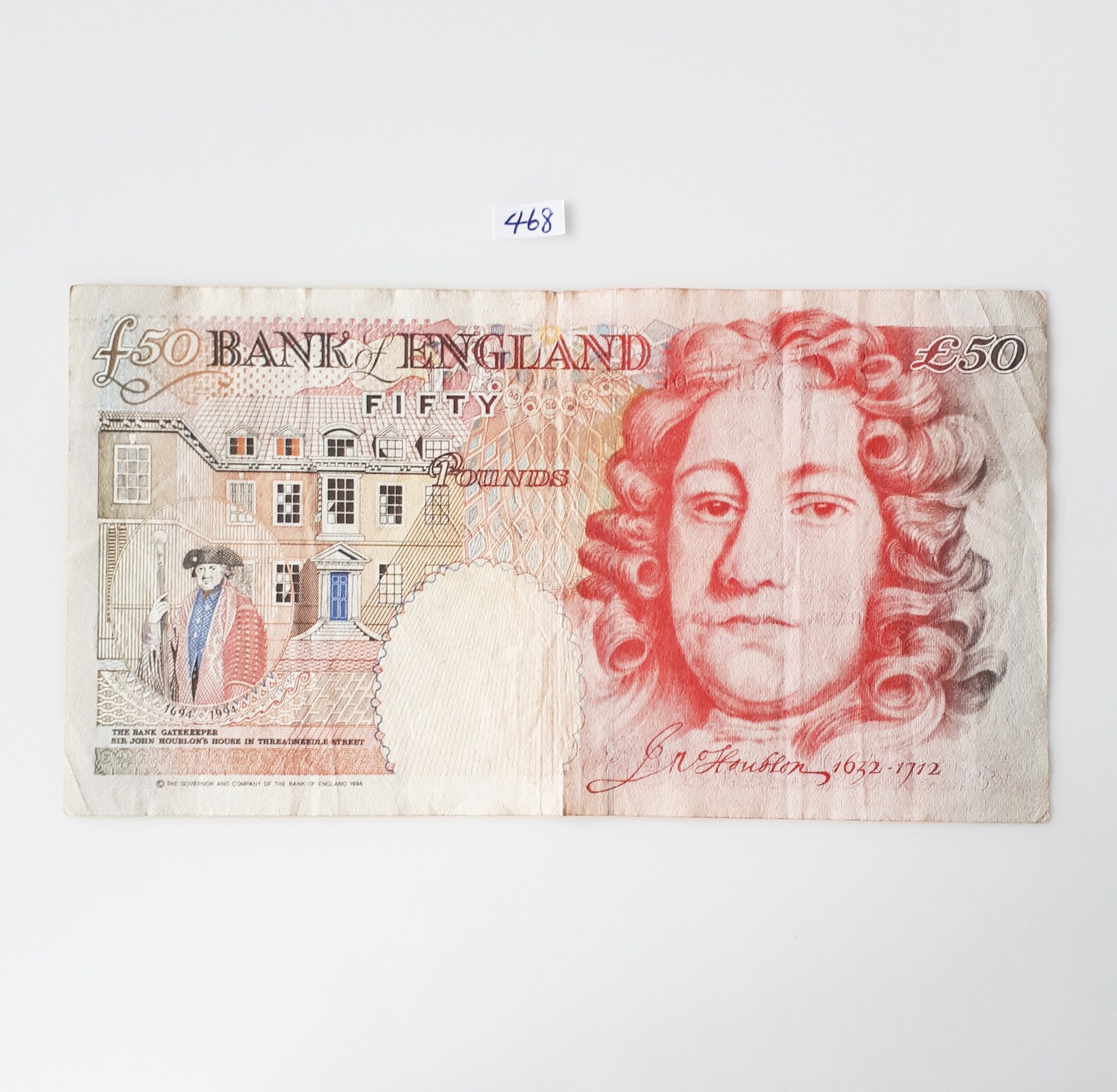 Genuine 50 GBP UK Pounds Banknote, Collectable British Pound Currency ...