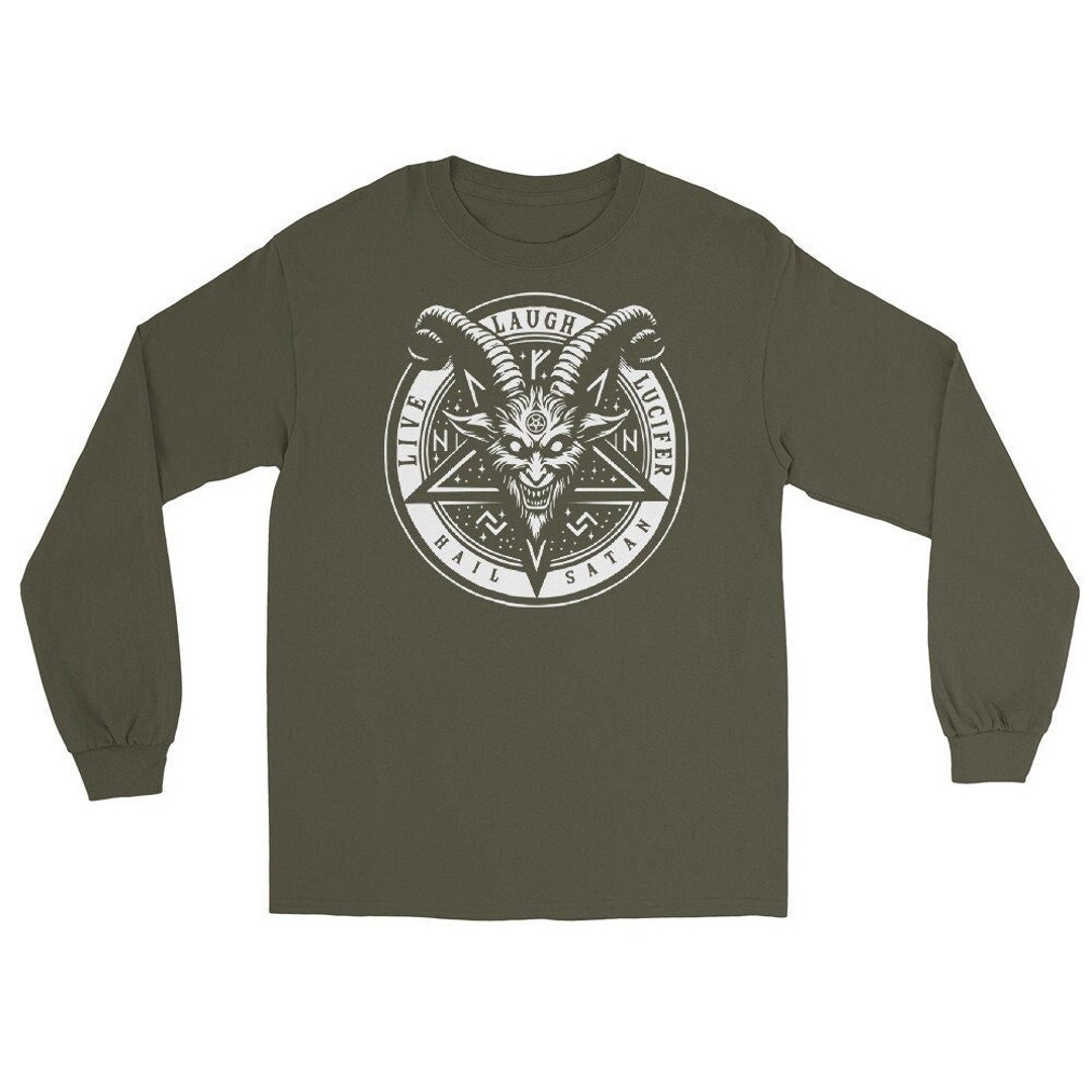 Hail Satan Long Sleeve: Boldly Celebrate the Dark Arts With ...