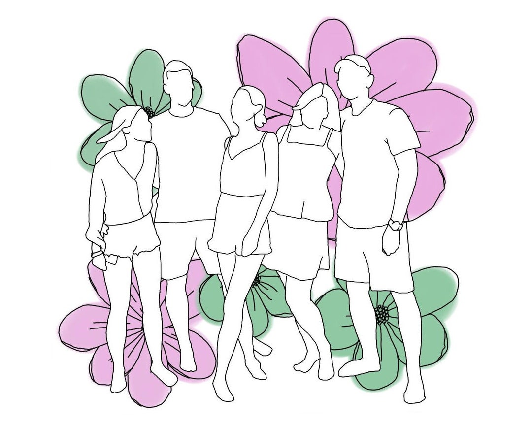 Minimalist Custom Faceless Outline Portrait - Etsy