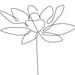 July Birth Flower One Line Art, Digital Download, Water Lily Printable ...