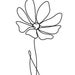 April Birth Flower One Line Art, Digital Download, Daisy Printable Art ...
