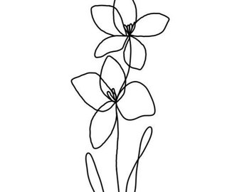 May Birth Flower One Line Art, Digital Download, Lily of the Valley ...