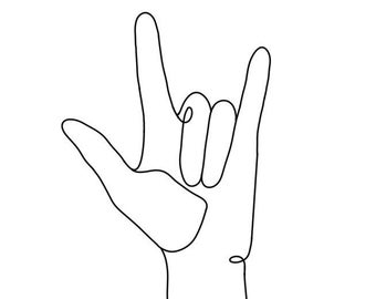 Peace Out One Line Art, Digital Download, Peace Out Printable Art ...