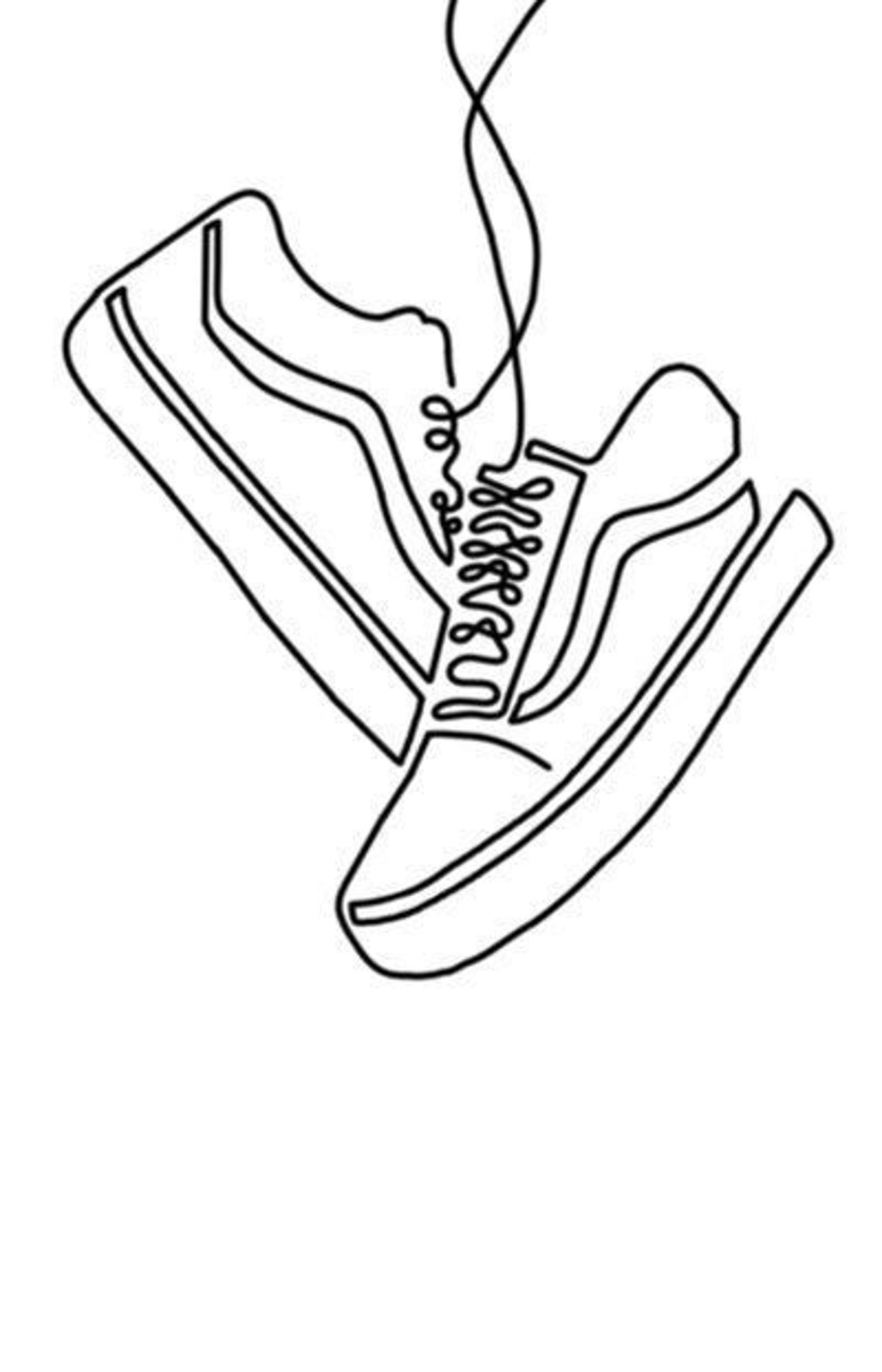 Old Skool Vans One Line Art, Digital Download, Vans Shoes Printable Art ...