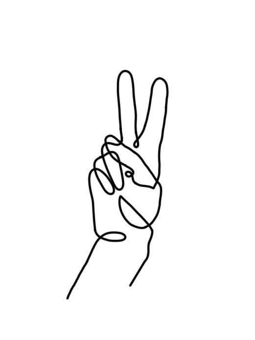Peace Out One Line Art, Digital Download, Peace Out Printable Art ...