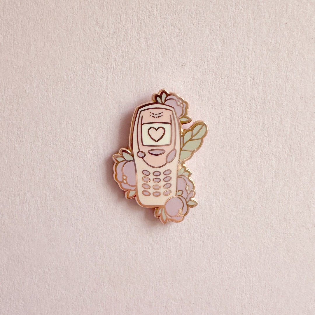 Retro Cell Phone • Pastel 90's Nostalgia Enamel Pin - Etsy