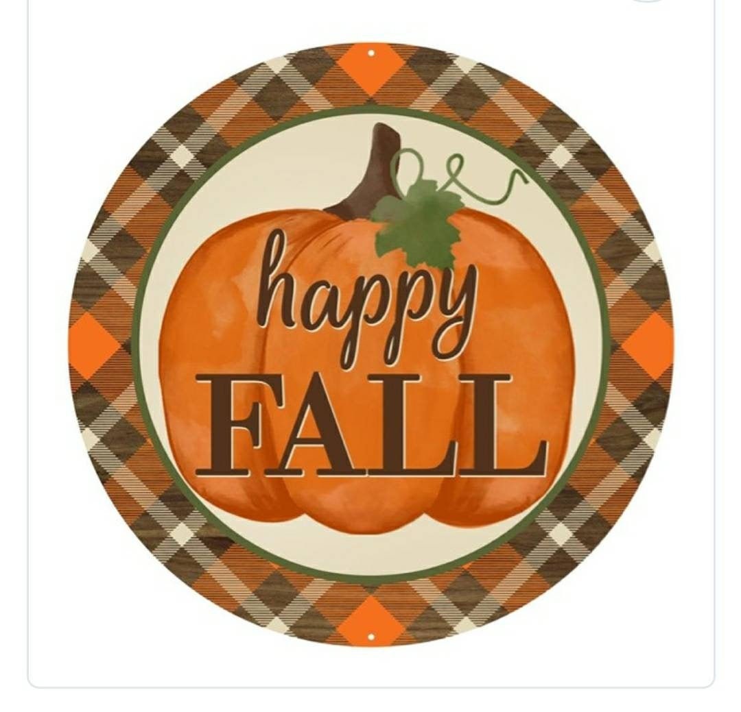 Fall Sign Happy Fall Sign Pumpkin Sign 12 Fall Sign - Etsy