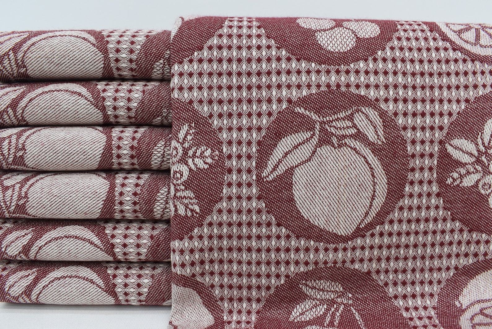 Burgundy Hand Towel Kitchen Towel Tea Towel 20x28 Small | Etsy