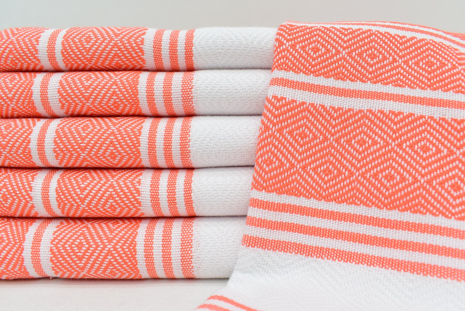 Orange Hand Towel Turkish Hand Towel 18x40 Head - Etsy